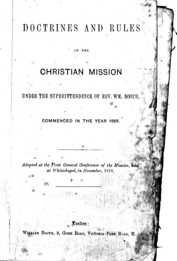 A brief follow-up on the early Salvation Army as “a church” | James Pedlar